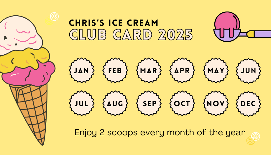 Ice Cream Club Card - Chris's Ice Cream